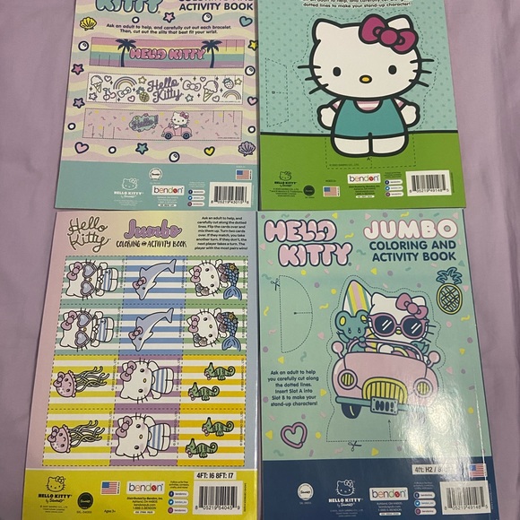 Hello Kitty | Art | Hello Kitty Coloring Book Bundle Nwt Set Of 4 ...
